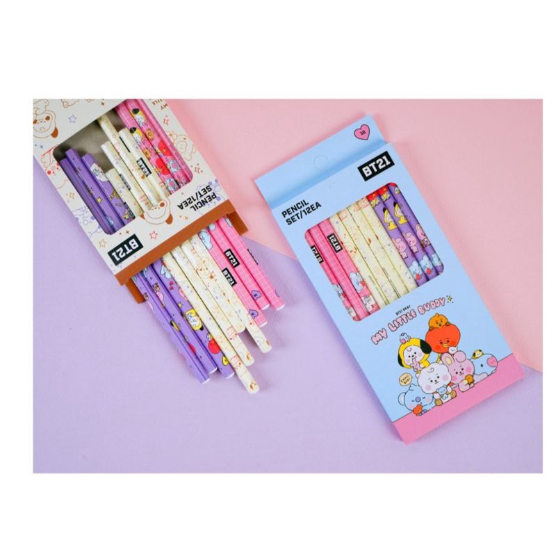 BT21 MININI PENCIL SET (12EA) | Shopee Philippines