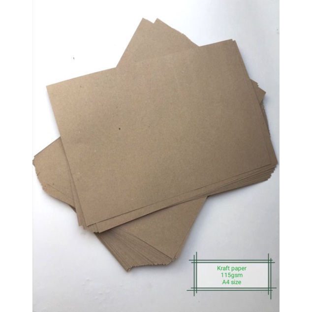 25pcs/50pcs/100 pcs A4 SIZE 185gsm / 115gsm Printable Kraft brown paper ...