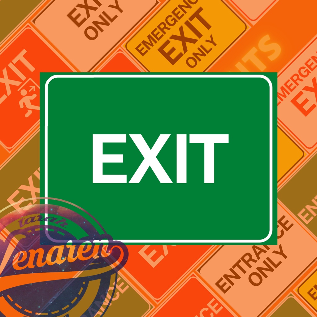 ENTRANCE EXIT ONLY EMERGENCY EXIT Laminated Sign Board A4 Signage ...