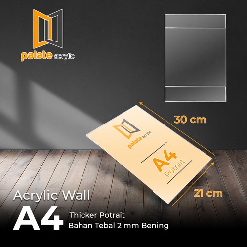 Acrylic Wall A4 Portrait / Acrylic / Thicker / Acrylic Wall Brochure ...