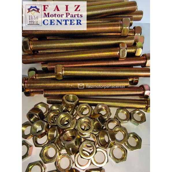 BH. 6x10mm up to 6x100mm (#10 sa yabe /tools)GOLD PLATED HEX BOLT WITH ...