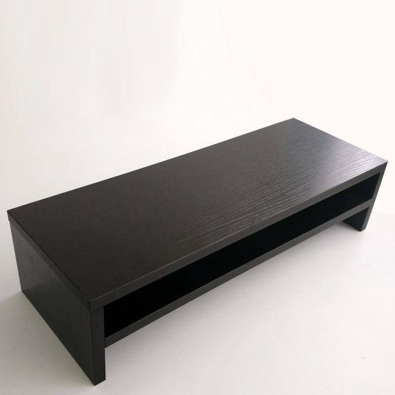 White Desktop Monitor Stand Computer Screen Riser Wood Shelf Plinth ...