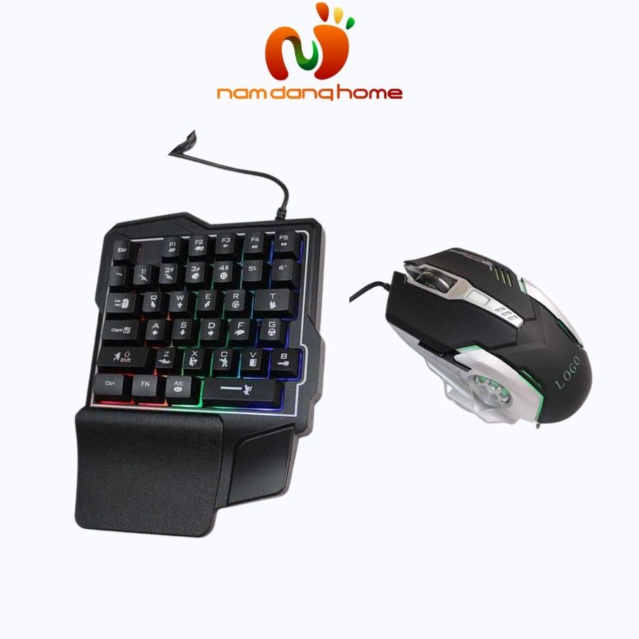 Combo GK103 One-Handed Mechanical Keyboard + V2 gaming Mouse + Mouse ...