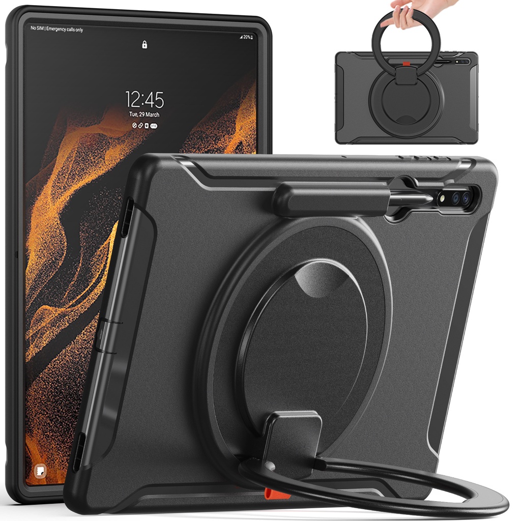 for Samsung Galaxy Tab S10 Ultra 2024 Case, Shockproof 360°Rotating and ...