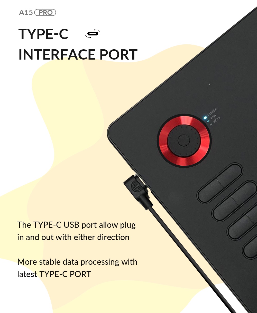 VEIKK A15PRO Digital Graphic Drawing Tablet 8192 Levels 290PPS With ...