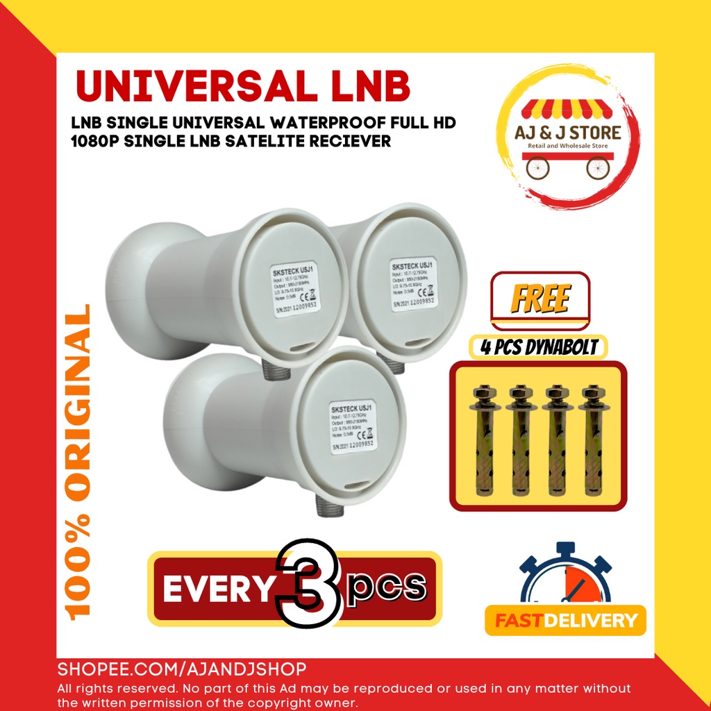 LNB - SKSTECK USJ/ UNIVERSAL SINGLE LNB FOR ALL SATELITE RECEIVER ...