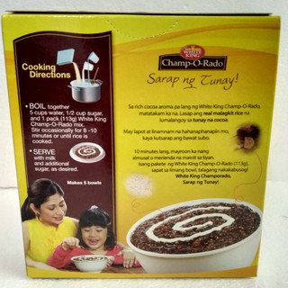 Champ-O-Rado Champorado White King with Real Cocoa & Malagkit Rice 113g ...