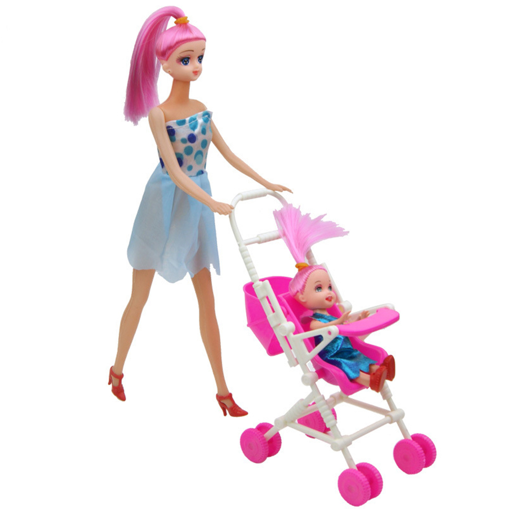 Lem Kids Girl Toy Play House Plastic Dismountable Stroller for Doll ...