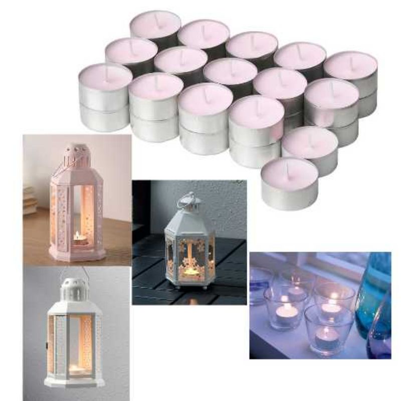 LUGNARE Ìkea Scented tealight, Jasmine/pink, 3.5 hr Set of 30 pieces ...