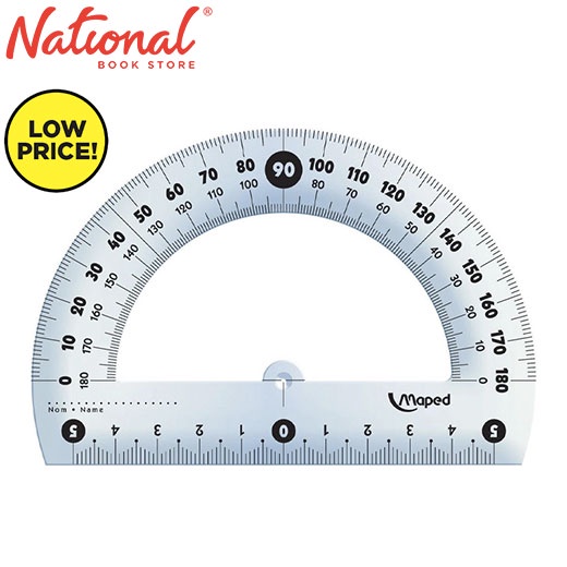 Maped Protractor Plastic 146134 12Cm 180Degree | Shopee Philippines