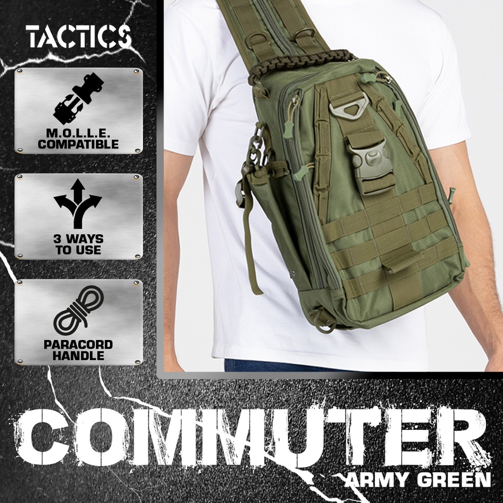 Tactics Commuter Chest Bag Mens Crossbody Waterproof Outdoor Tactical ...