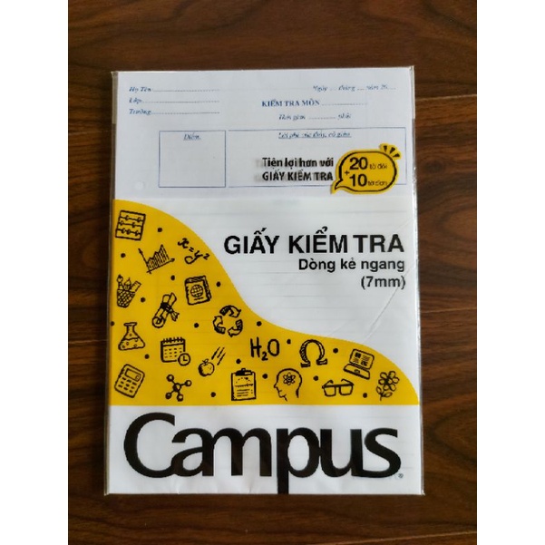 Campus test paper with horizontal lines (1 bag/ 20 double sheets, 10 ...