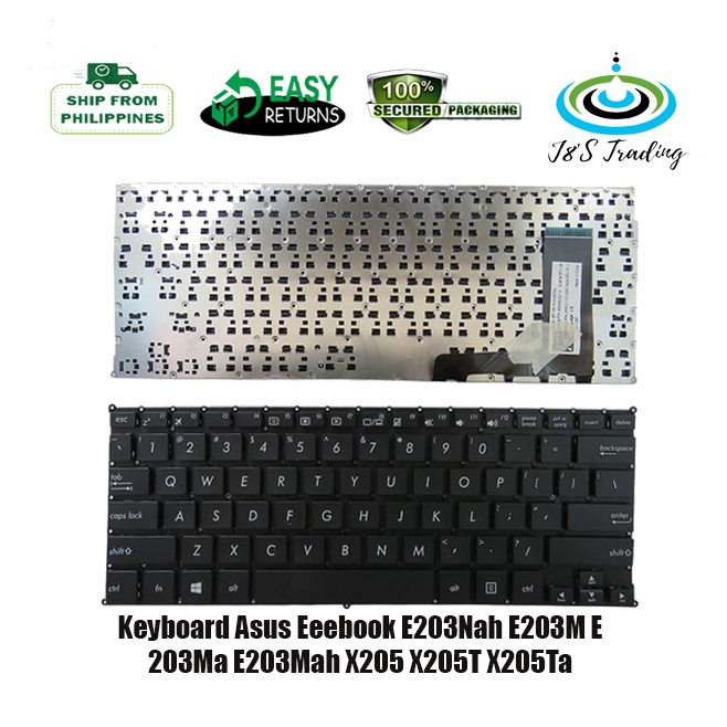 Keyboard Asus E-Book E203Nah E203M E203Ma E203Mah X205 X205T X205Ta ...