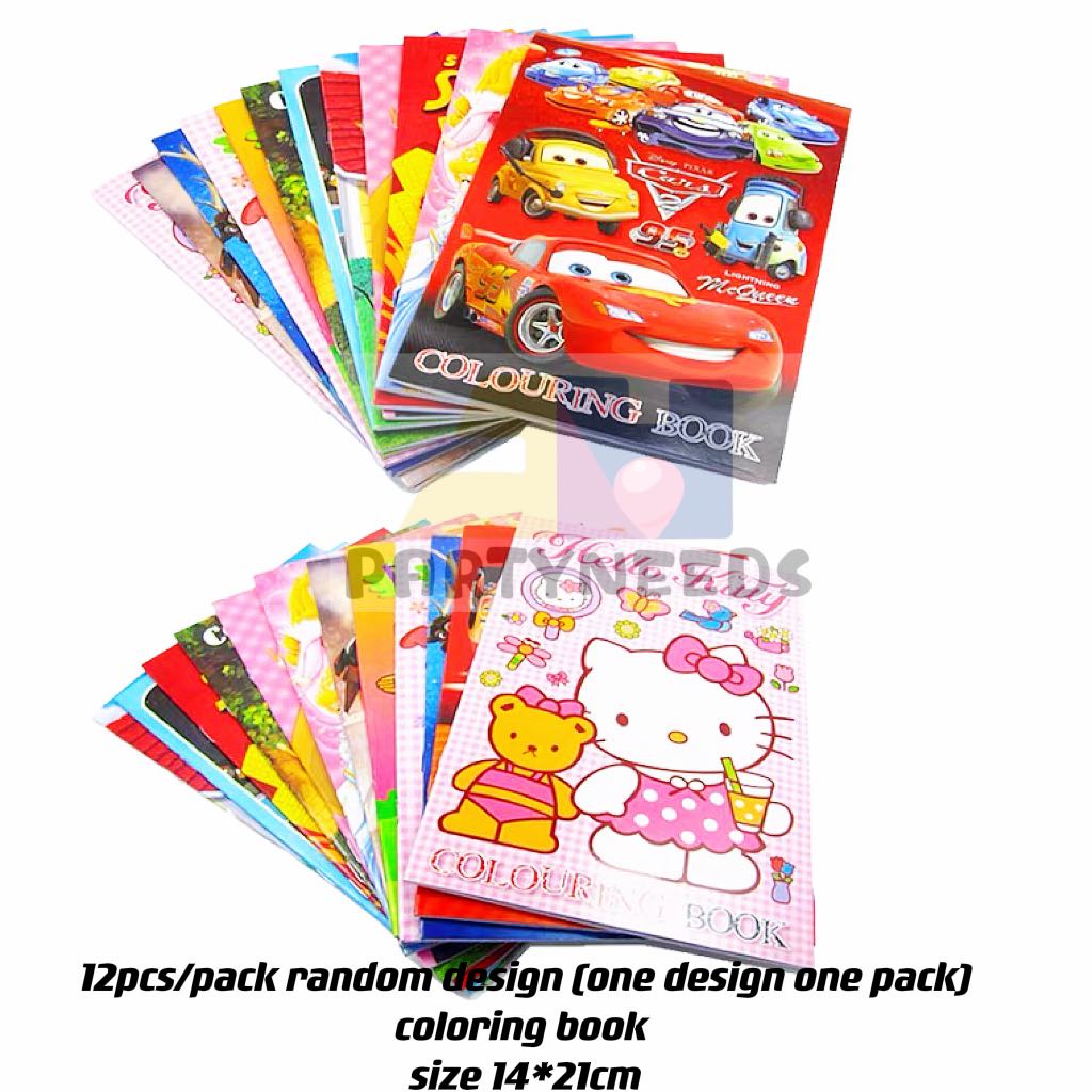 12 books/pack Random coloring book games prizes for giveaways birthday ...