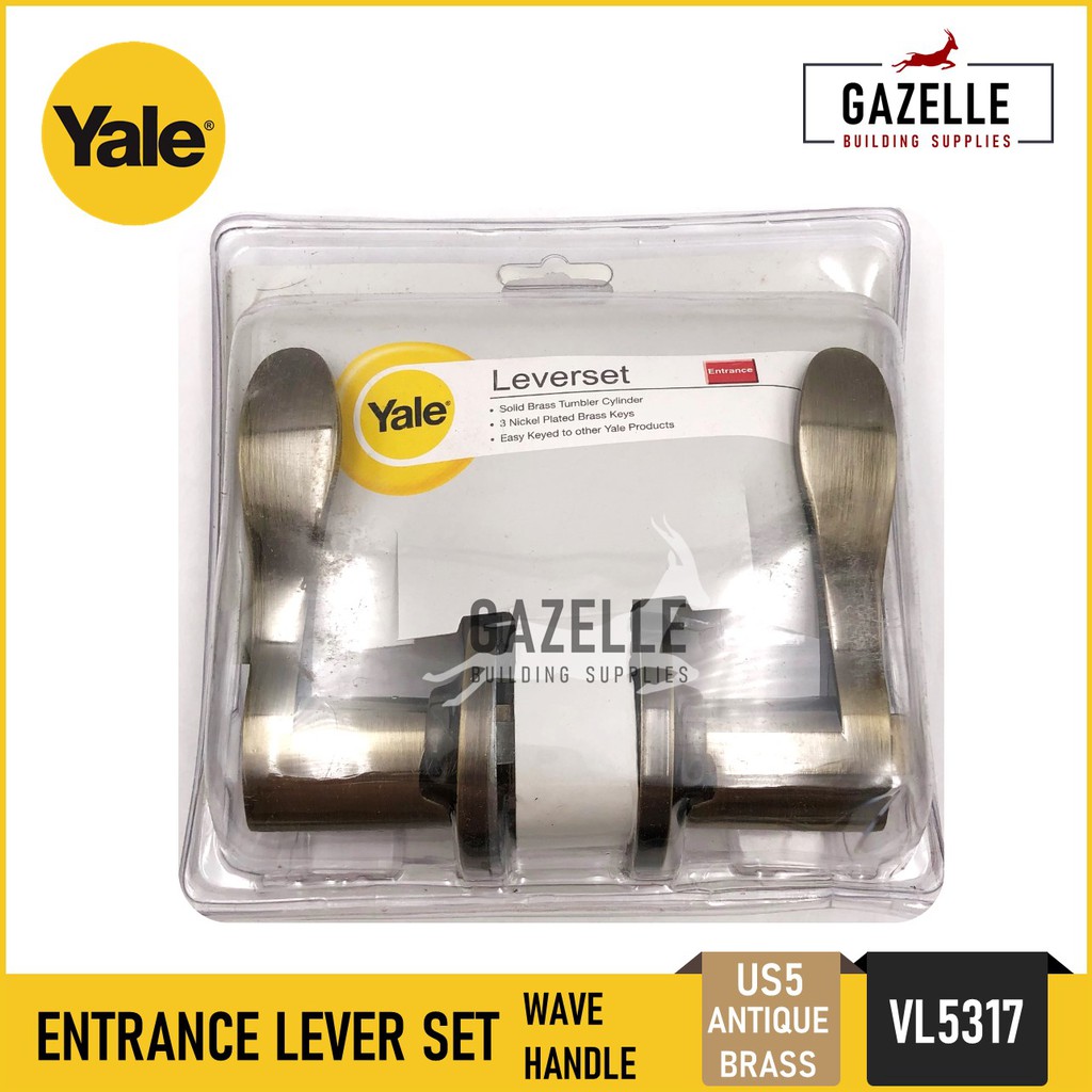 Yale Entrance Lever Set Door Lever Wave Left Handle Door Knob Set Heavy ...