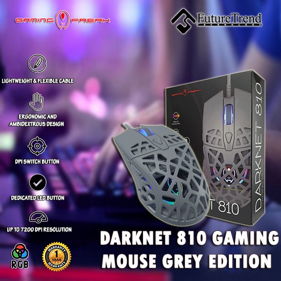 AVF Gaming Freak DARKNET 810 Gaming Mouse GREY EDITION (GFM-DN810-GR ...