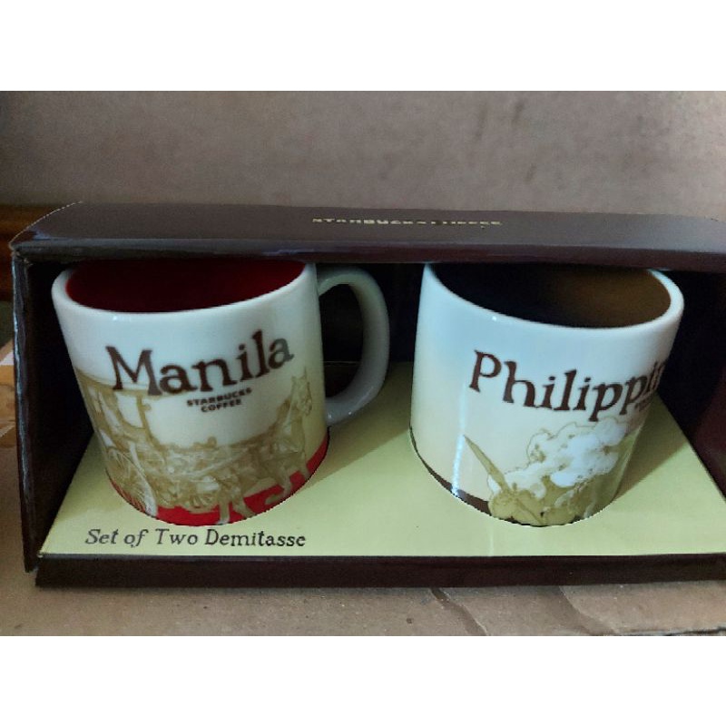 Starbucks 2 in 1 mug demitasse original Manila Calesa Philippine Flower ...