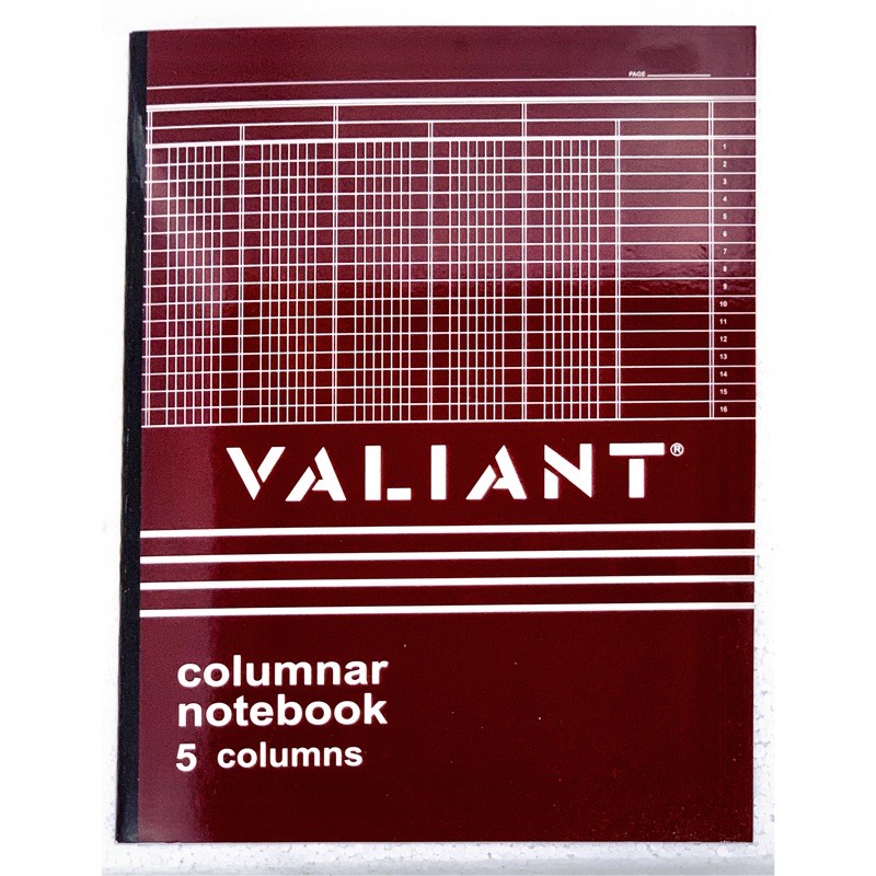 Valiant Columnar Notebook 3 columns to 14 columns, journal notebook and ...