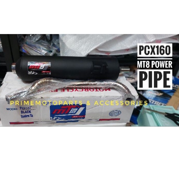 MT8 Power Pipe for PCX 160 stainless tip | Shopee Philippines
