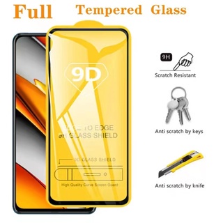 FULL TEMPERED REDMI NOTE 7 8 9 10 11 12 13 MI LITE POCO C3 F3 X3 F4 X4 ...