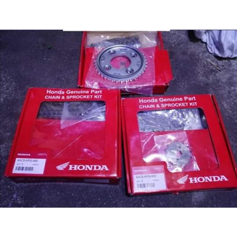 GENIUNE SPROCKET SET/CHAIN SET WAVE 125/100/RS125/XRM125 14 37 420 ...