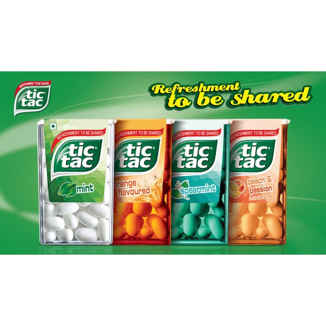 TIC TAC MINI CANDY (COKE / ORANGE / STRAWBERRY / SPEARMINT) | Shopee ...