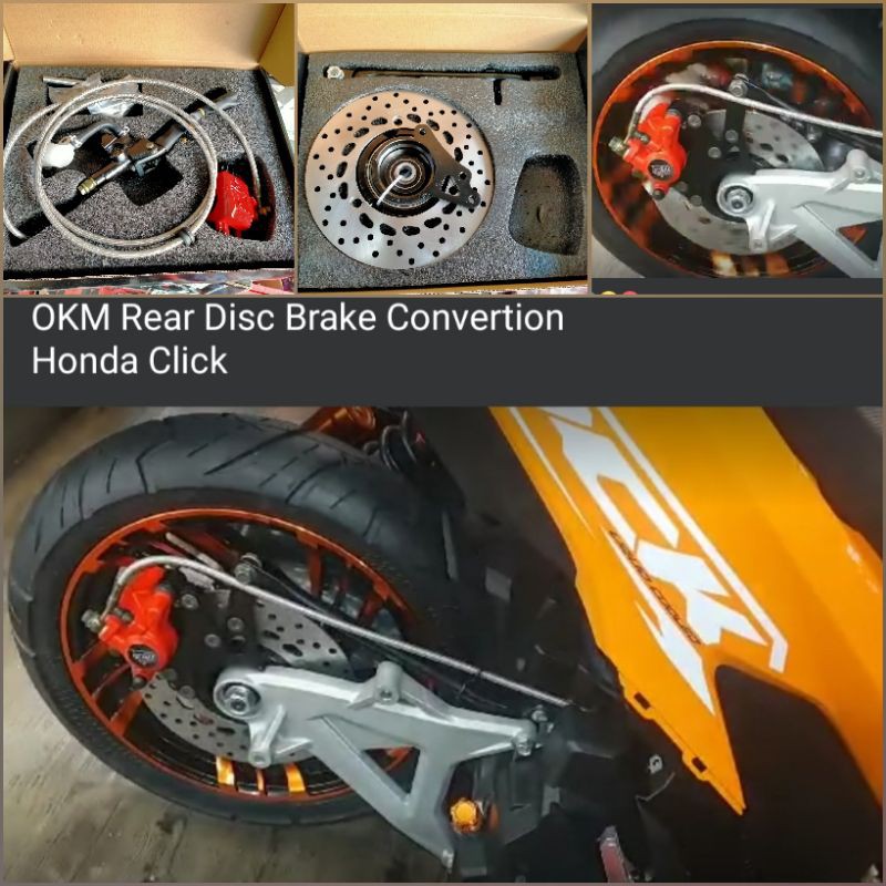 Disc covertion Kit complete set for Honda click v2/v3 | Shopee Philippines