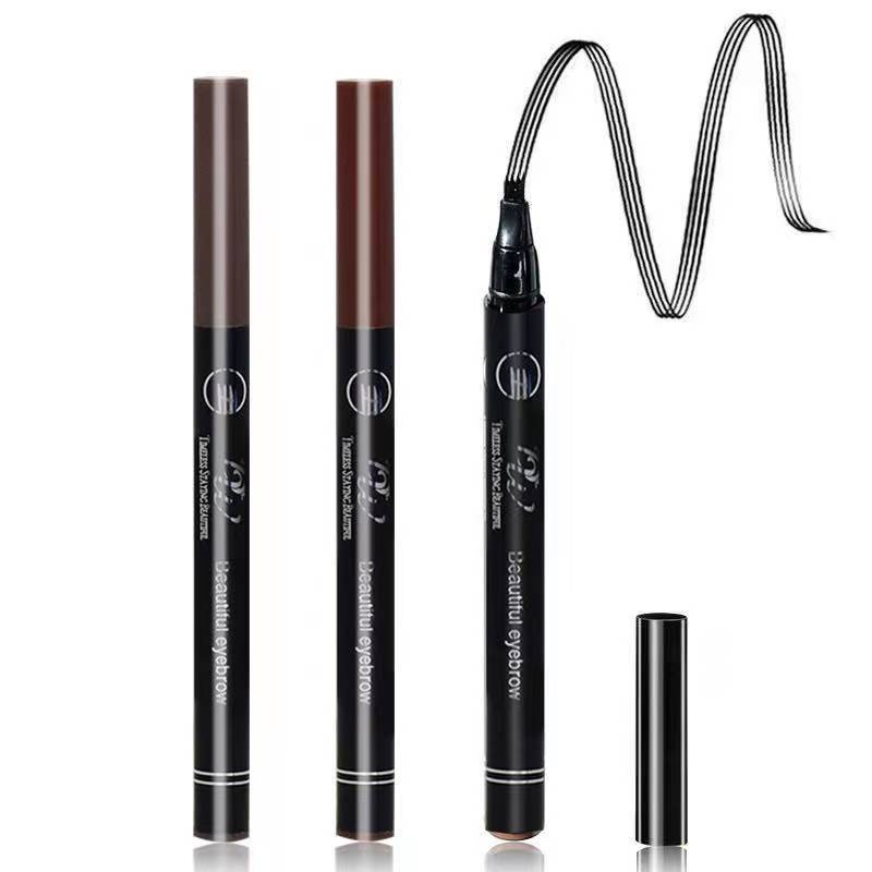 DW 4 Tip Liquid Eyebrow Pencil Waterproof Fork tip Eyebrow Tattoo Pen ...