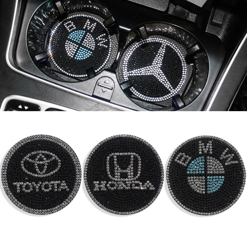 Rubber coasters used in the car, double car logo | Shopee Philippines