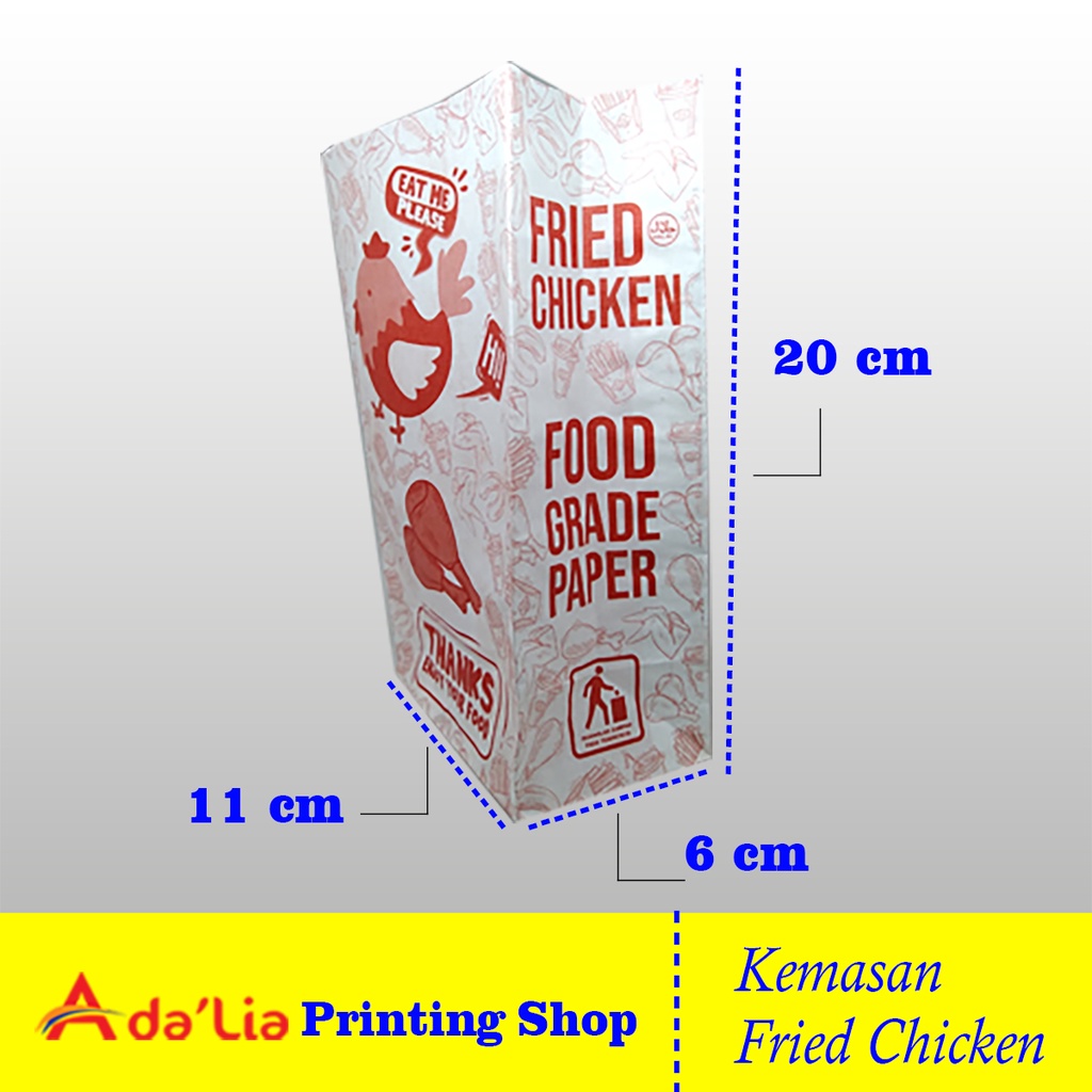 Frie Chicken Bags Wrapped in Fried Chicken Packaging Fried Chicken ...
