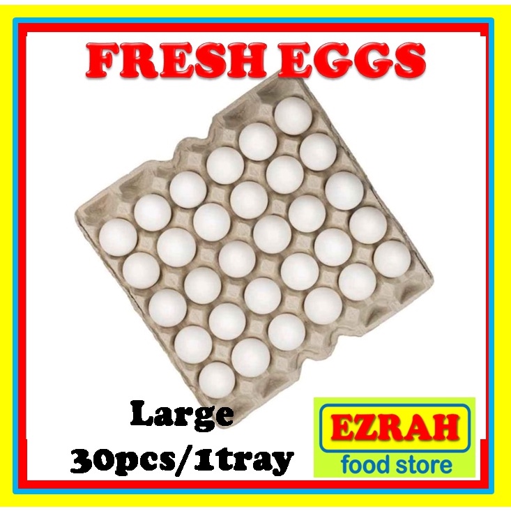 30pcs/12pcs Fresh Eggs 1tray LARGE Size | Shopee Philippines