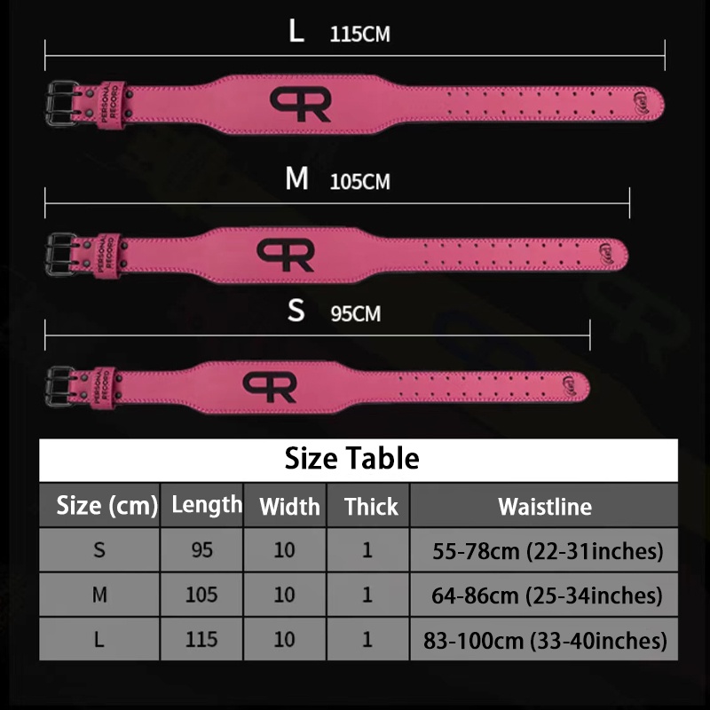 PR Weight Lifting Belt - 7MM Heavy Duty Pro Leather Belt with ...