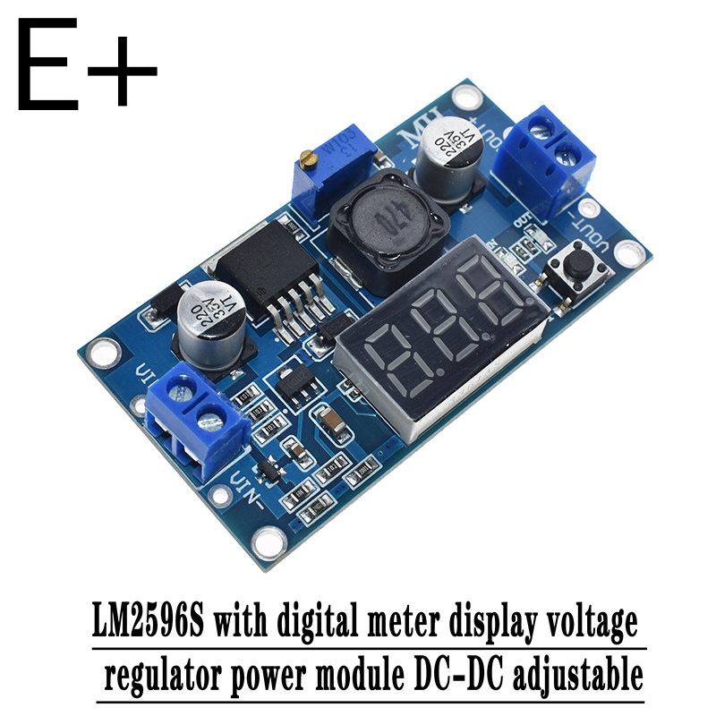 LM2596 BUCK 3A DC-DC Voltage Adjustable Step-Down Power Module + Blue LED Voltmeter | Shopee ...