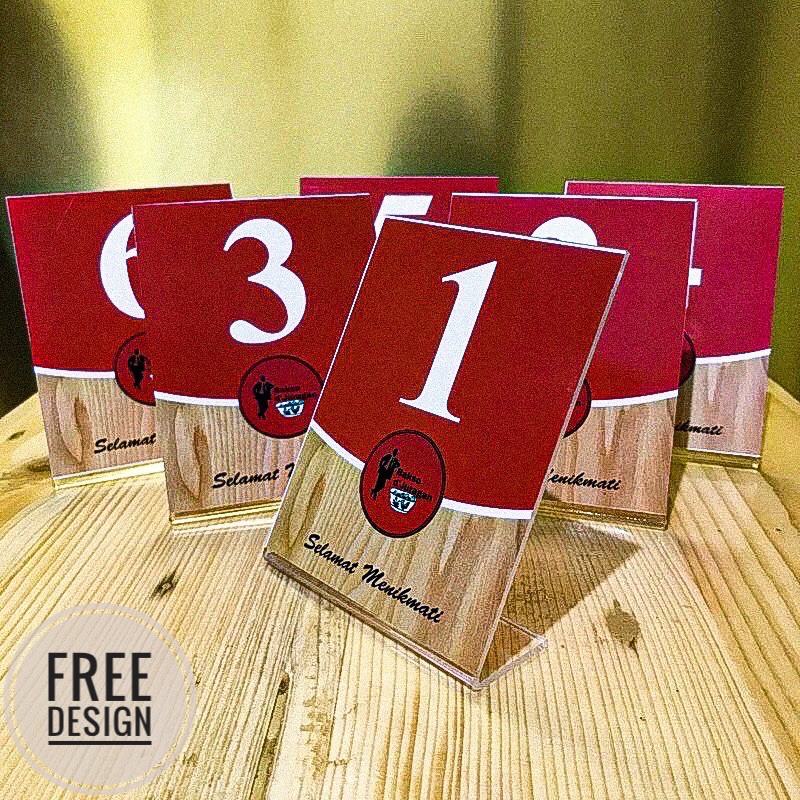 Acrylic Table Number/acrylic cafe Restaurant free custom | Shopee ...