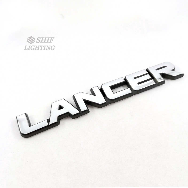 1 x ABS Chrome LANCER Letter Logo Car Auto Rear Emblem Badge Sticker ...