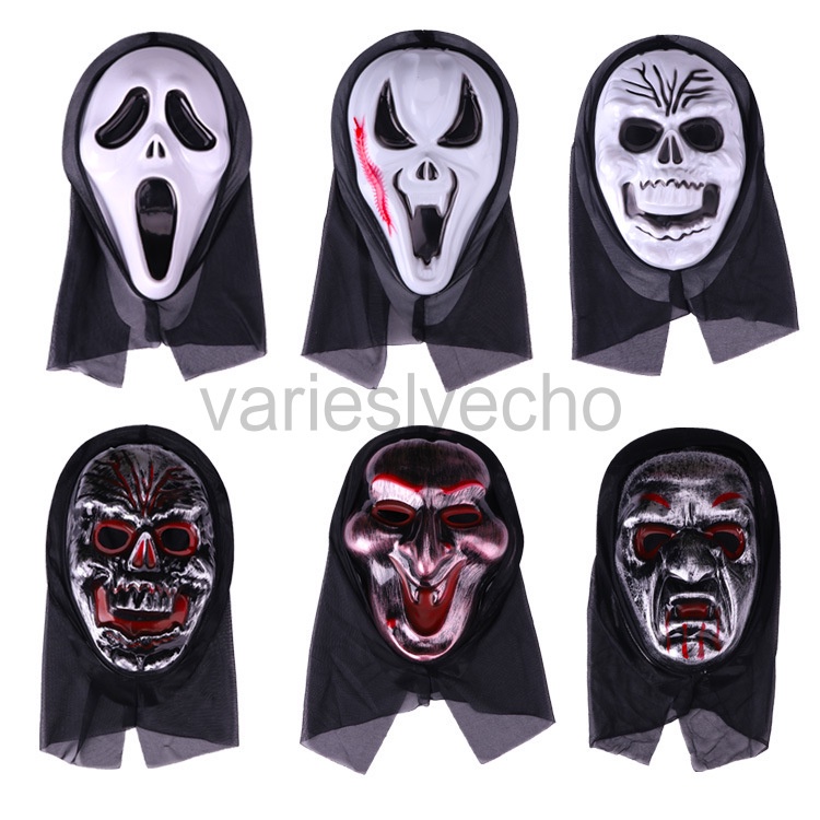 Halloween Horror Grimace Ghost Mask Scary Grim Reaper Zombie Realistic ...