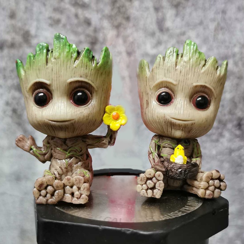 Groot Creative Ornament Figurine Room Decor Figure Pots Decoration Home ...