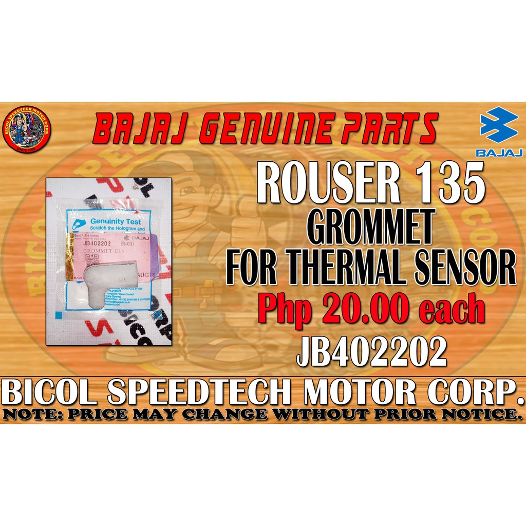 ROUSER 135 GROMMET FOR THERMAL SENSOR (KMC) (GENUINE: JB402202 ...