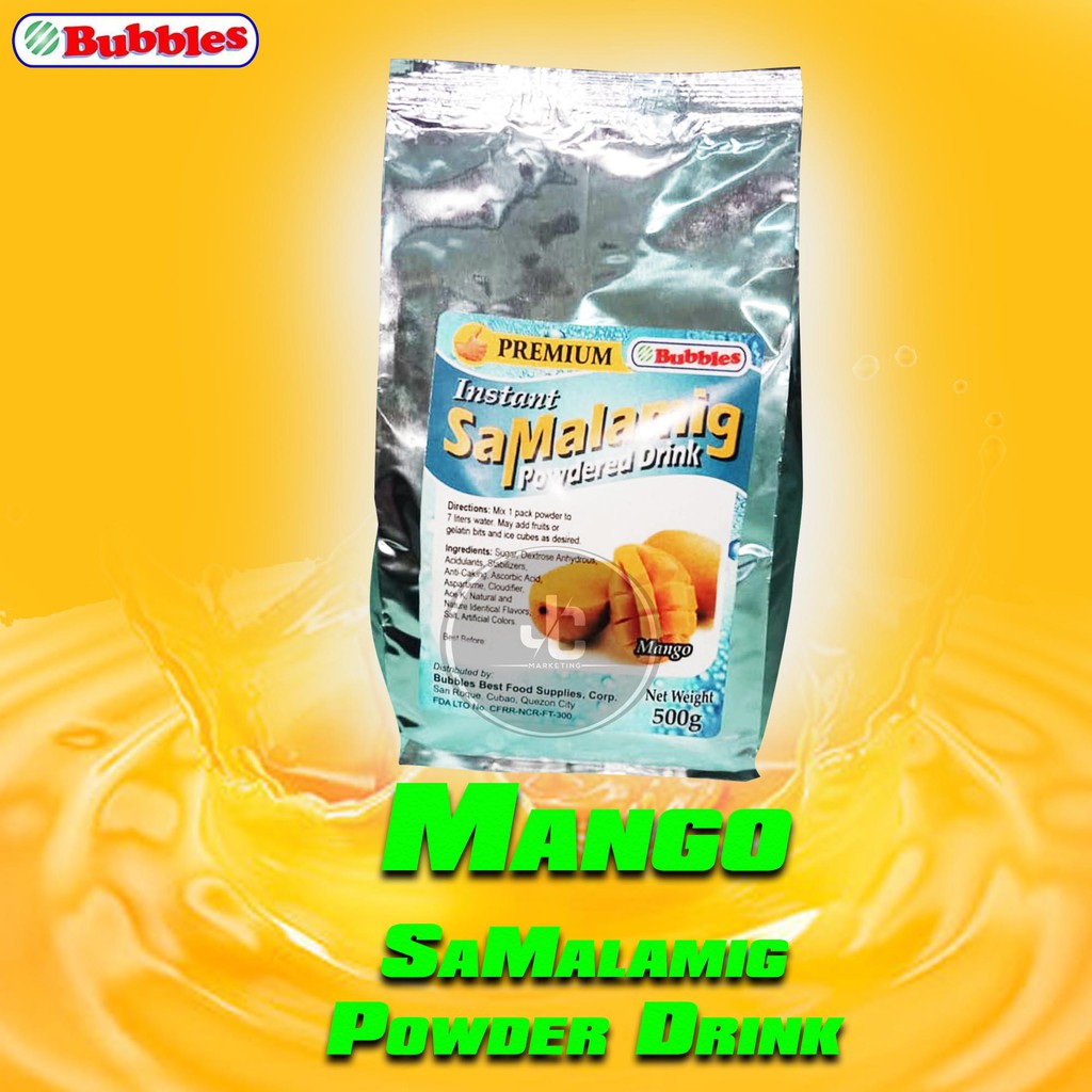 Bubbles Mango Samalamig Powder Drinks Instant 500g | Shopee Philippines