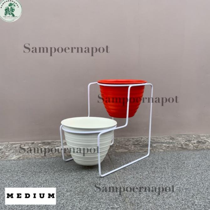 Two Tier Flower pot standing | Two Tier Flower pot Rack | Shopee ...