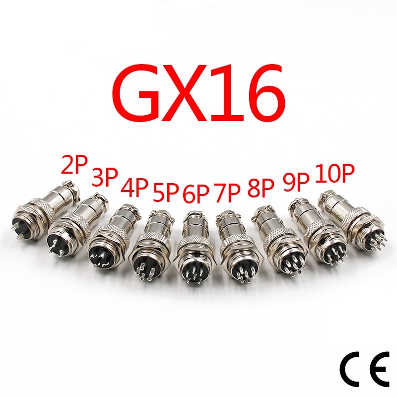 1set GX16-2/3/4/5/6/7/8/9/10 Pin Male Female 16mm Wire M16 GX16 ...