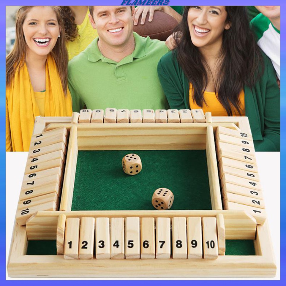 [FLAMEER2] Classic Shut the Box Board Game Family Game Classroom Home ...