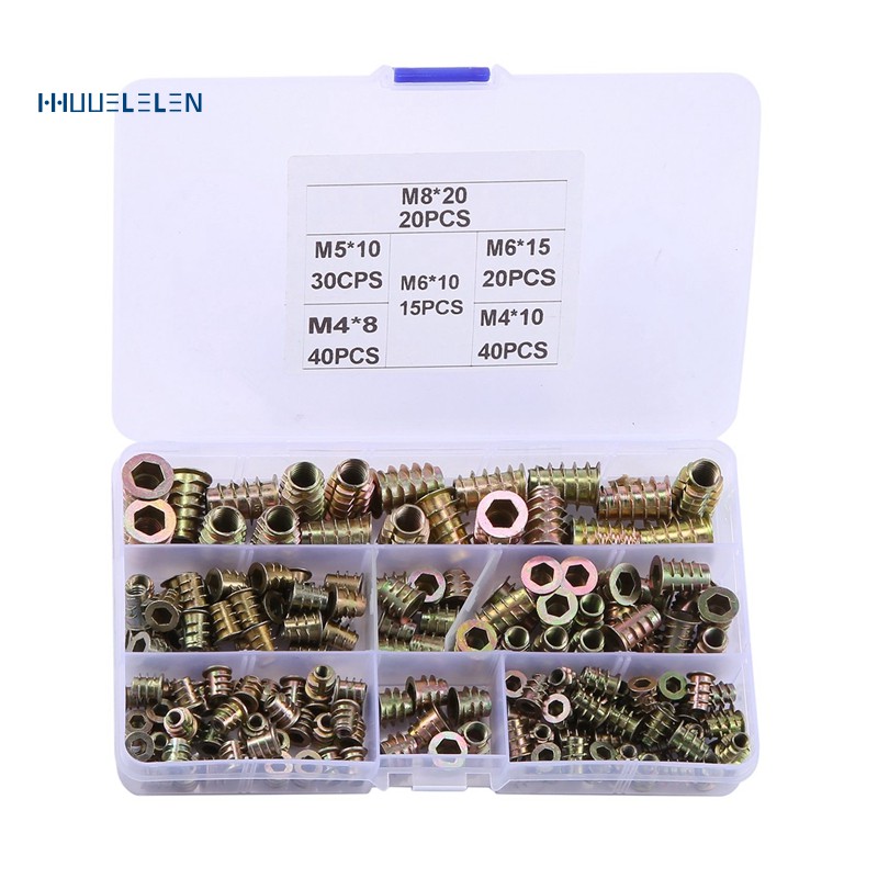 Threaded Inserts Nuts, Wood Insert Assortment Tool Kit, M4/M5/M6/M8 ...