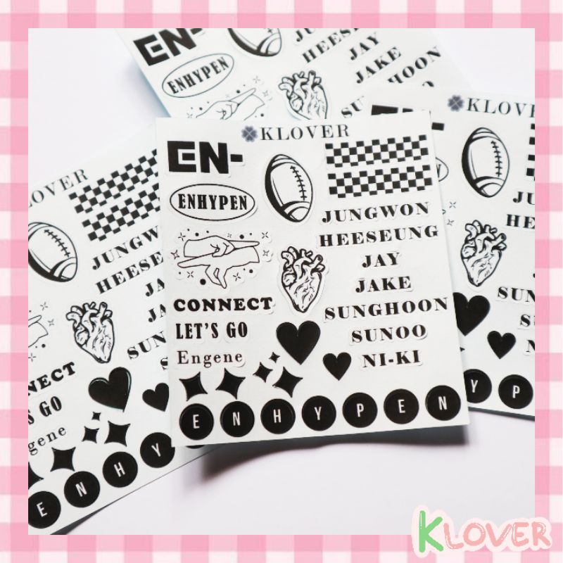 Enhypen Minimalist Aesthetic Sticker Sheets | Shopee Philippines