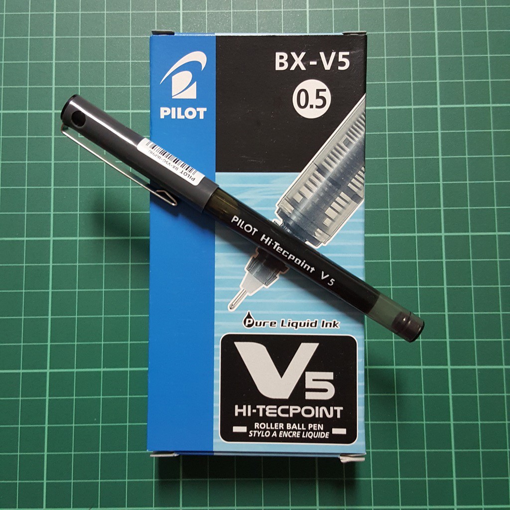 * WHOLESALE ONLY * Pilot V5 0.5 BX-V5 Hi-Tecpoint Pure Liquid Ink Roller Ball Pen - Box of 12pcs ...