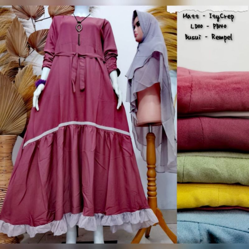 Latest Plain GAMIS / GAMIS SET HIJAB 2 Layer/Latest GAMIS/ | Shopee ...