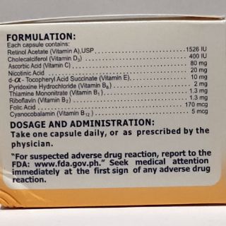 Multilem Multivitamins 100 Capsules | Shopee Philippines