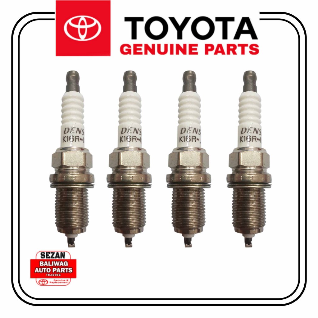 ORIGINAL TOYOTA SPARK PLUG K16R-U11 4PCS COROLLA ALTIS VIOS 2002-2015 ...