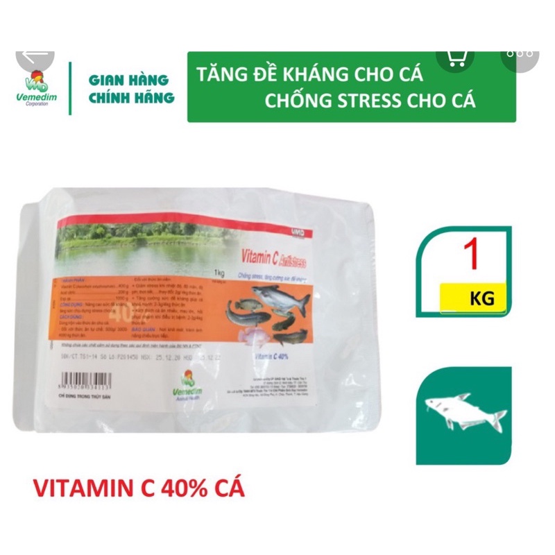 Vemedim Vitamin C 40% fish, anti-stress and enhances fish's resistance ...