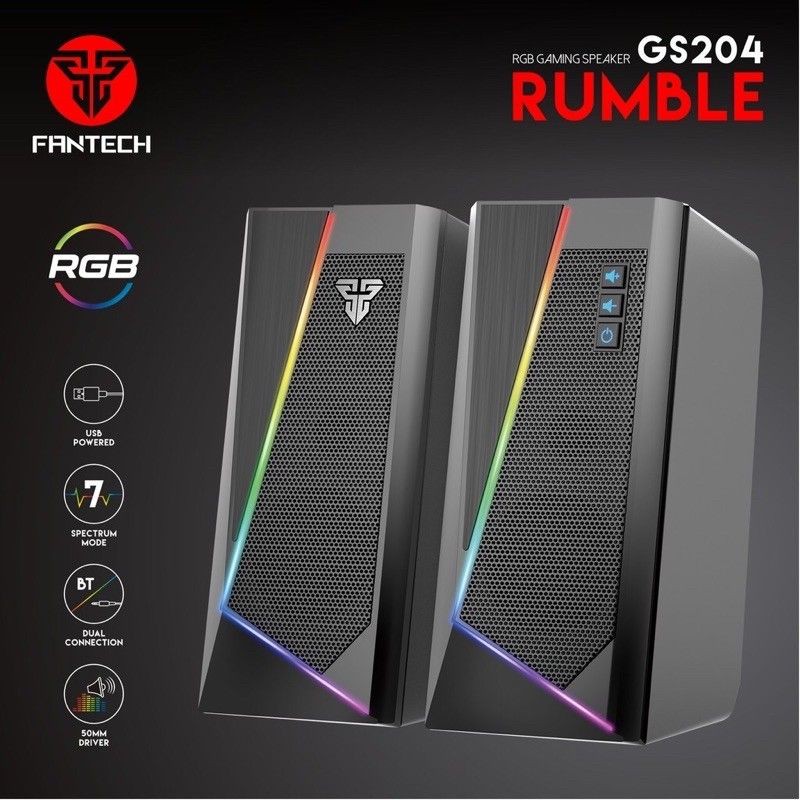 Fantech Rgb Gaming Speaker GS204 Rumble Black | Shopee Philippines